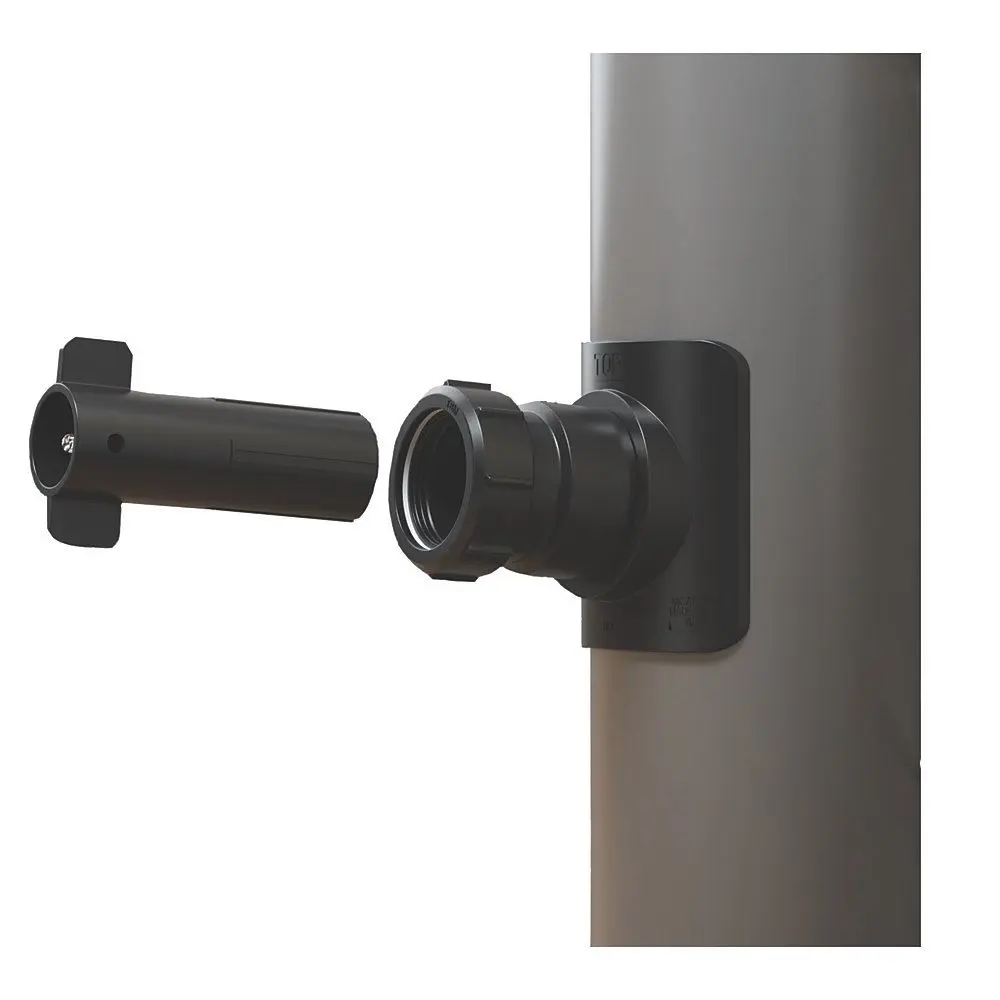 McAlpine Pipe Boss Connector 40 mm Black | Camden Tools
