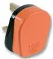 PRO ELEC 13A Rubber Plug Tops, Orange (Pack of 20) | Camden Tools