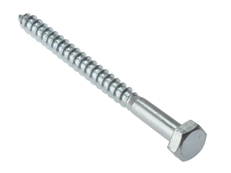 ForgeFix Coach Screw M8 x 50mm Zinc Plated, Pack of 10 | Camden Tools