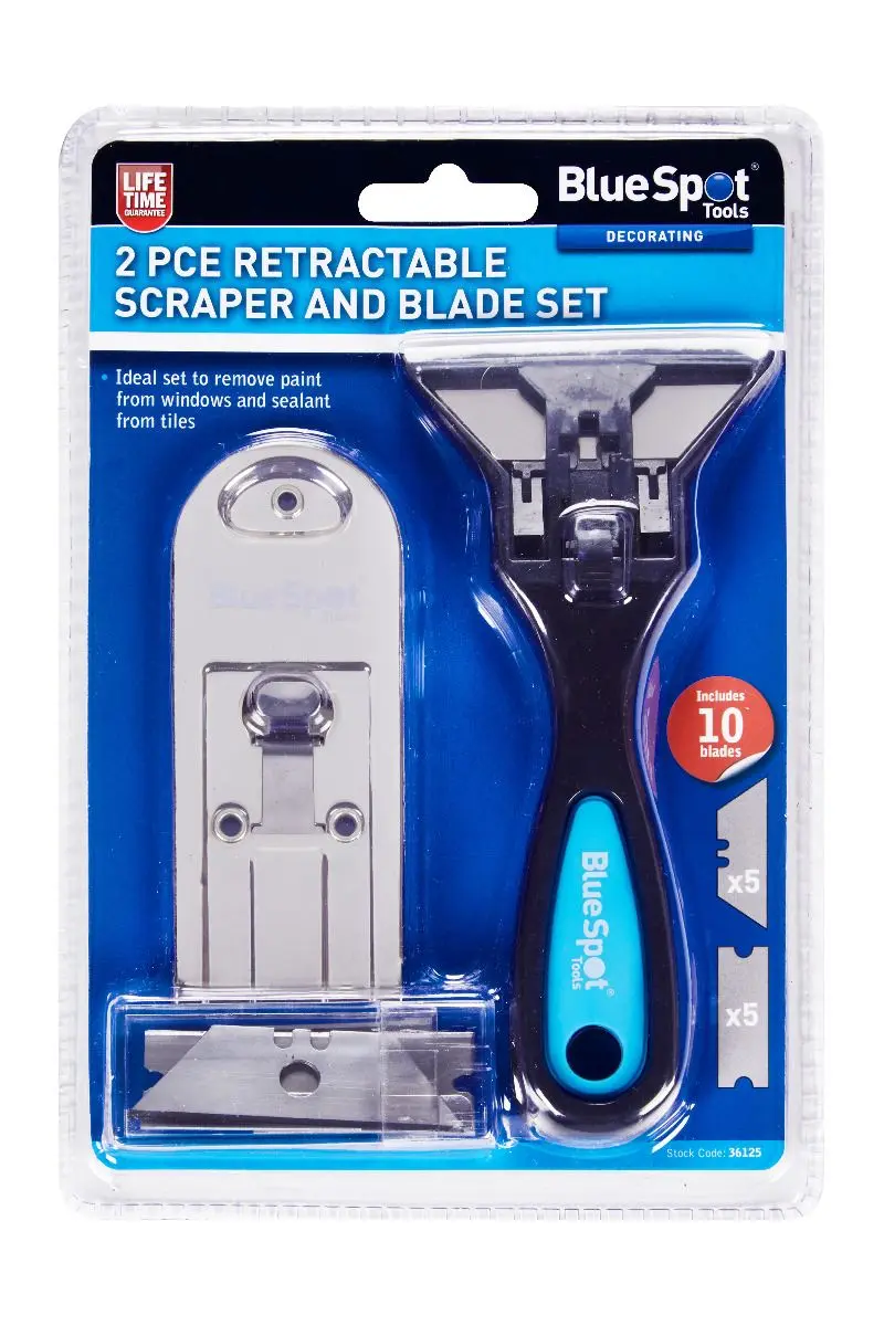 Blue Spot 2 Piece Retractable Scraper Set | Camden Tools