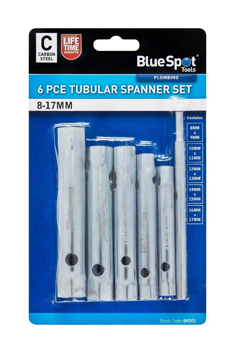 Blue Spot Tools 6-Piece Tubular Spanner Set 8-17mm | Camden Tools